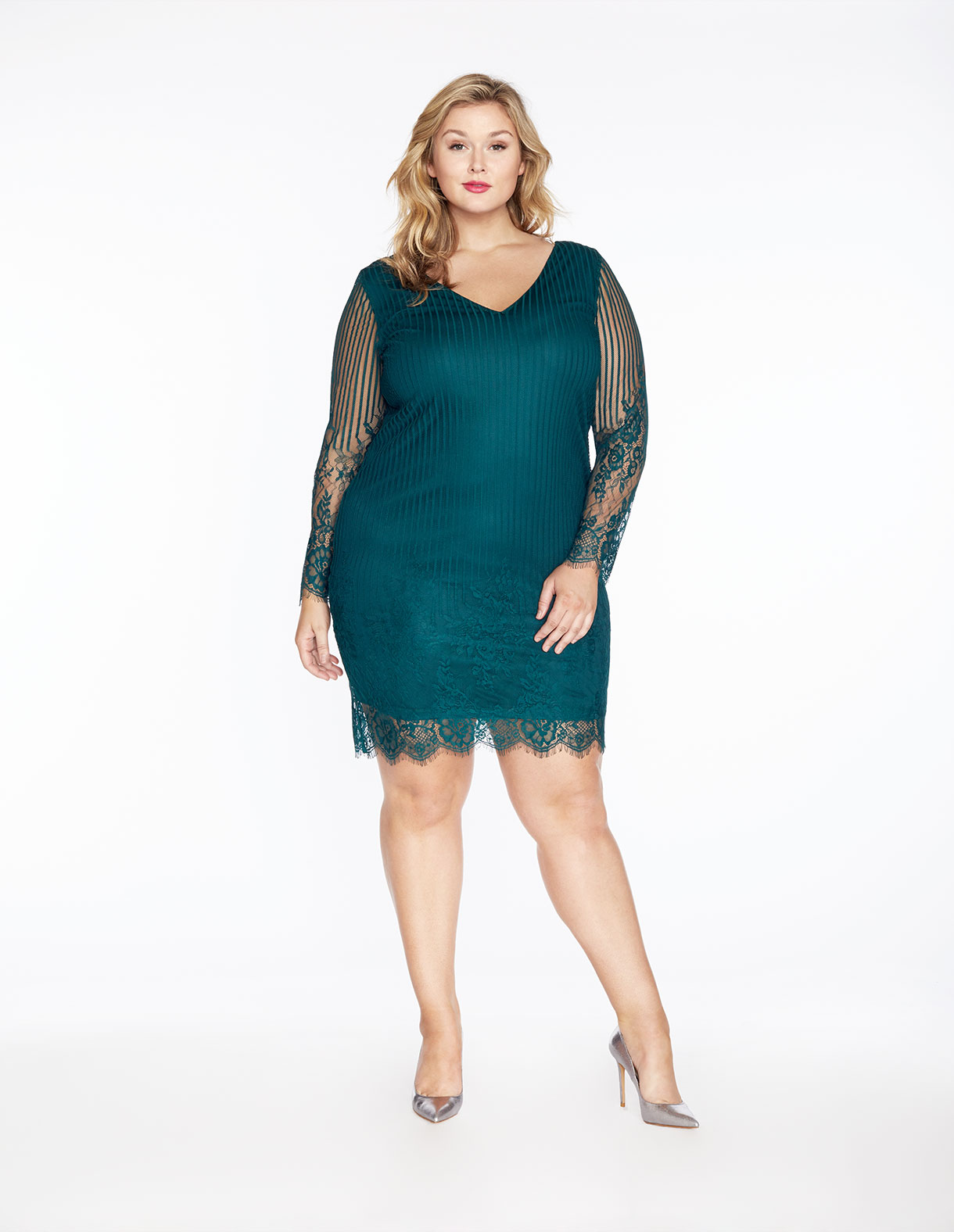 RWxA deep-v-lace-dress | EMCEE